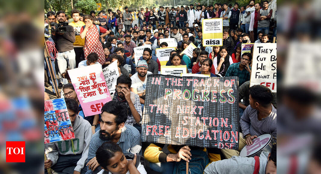JNU Protest: Protesting JNU students to hold 'padyatra' to Rashtrapati ...