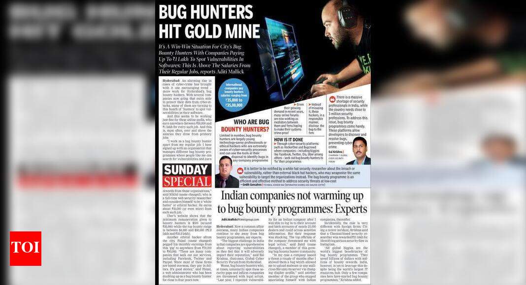 Bug hunters hit gold mine | Hyderabad News - Times of India