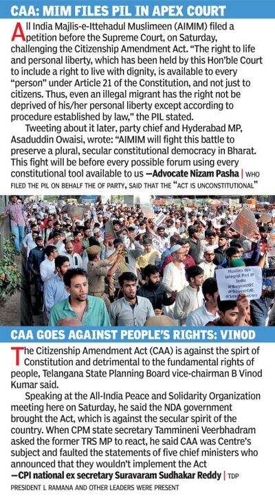 NRC and CAA: Muslim leaders appeal for boycott | Hyderabad News - Times of India