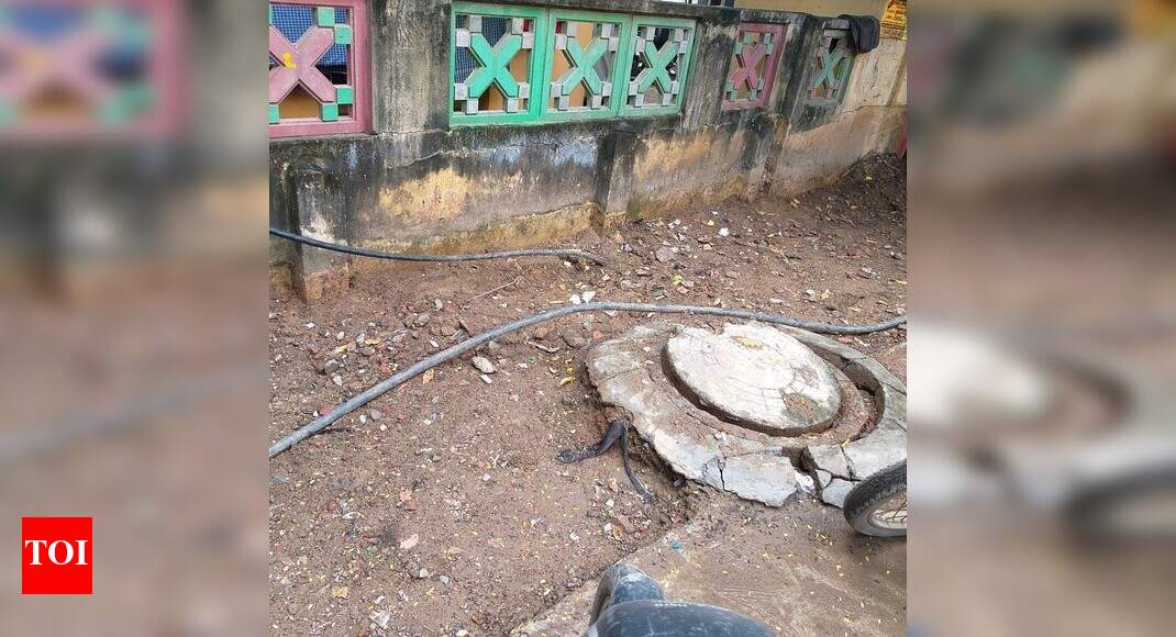 electricity cables going dangerously - Times of India