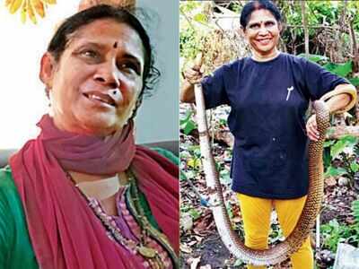 Kochi: Fighting social myths, Vidya charms snakes to safety | Kochi ...