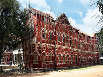 Bengaluru: 114-year-old Fort High School gets red makeover | Bengaluru ...