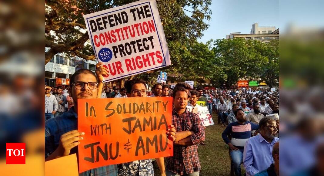 Peaceful protest against CAA-NRC held in Goa, civil society demands ...