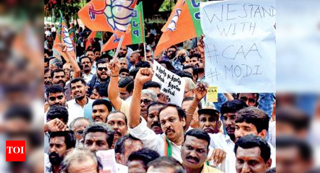 BJP holds pro-CAA meetings, says DMK, Congress misleading Muslims | Chennai News - Times of India