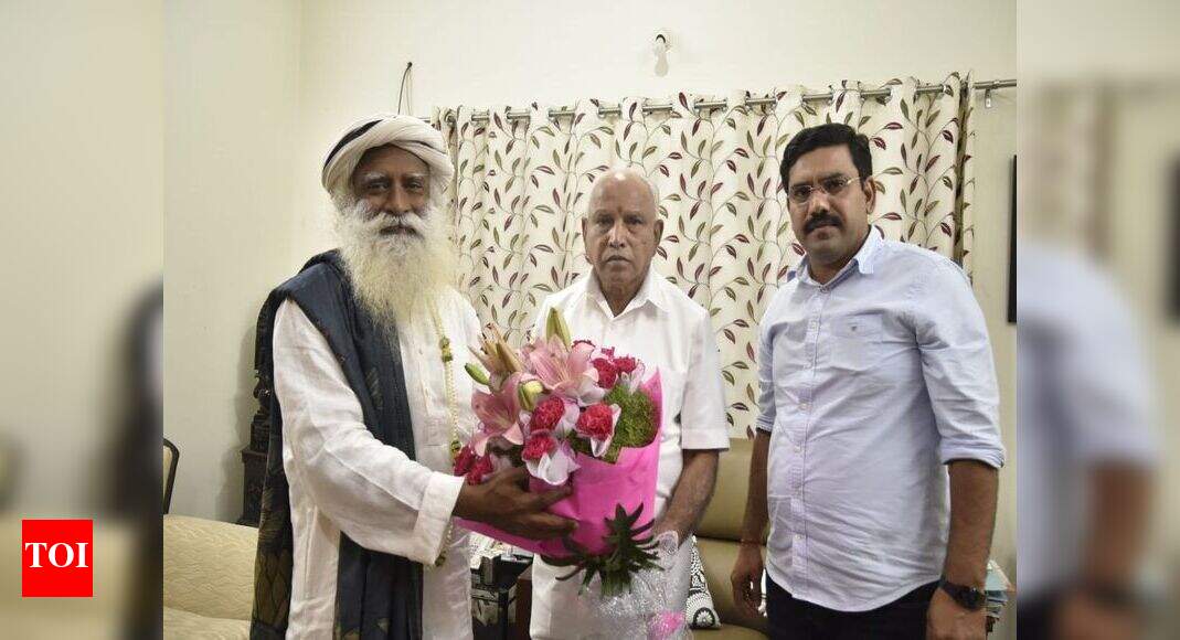 Sadhguru Jaggi Vasudev meets Chief Minister BS Yediyurappa | Events Movie News - Times of India