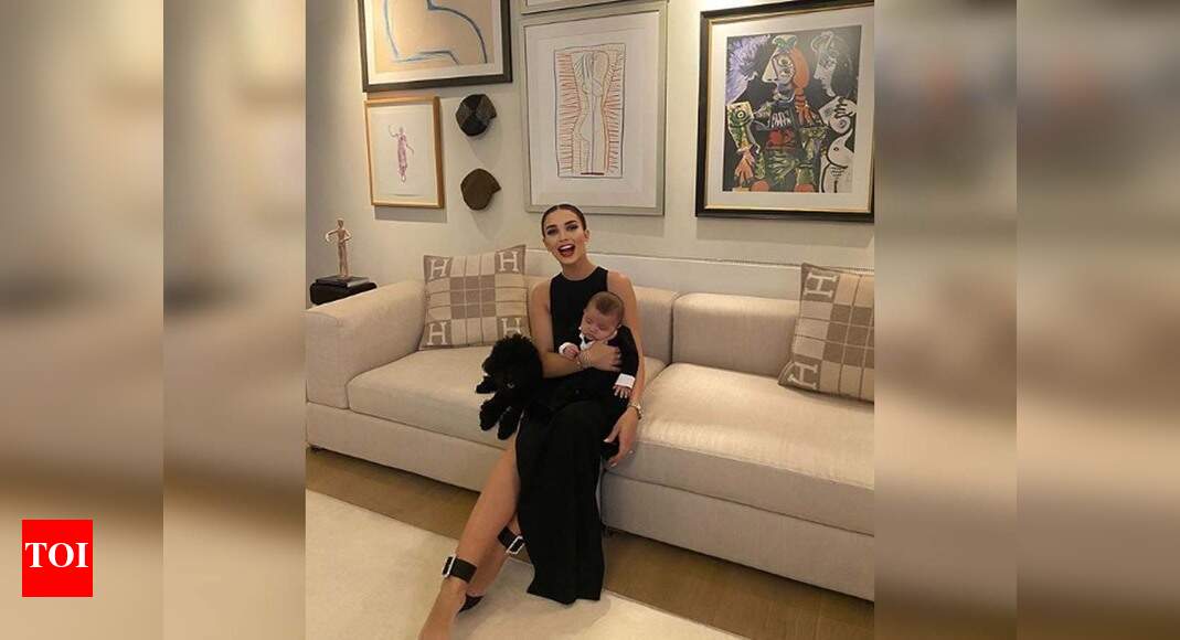 Amy Jackson shares a picture with her son Andreas as she welcomes the ...