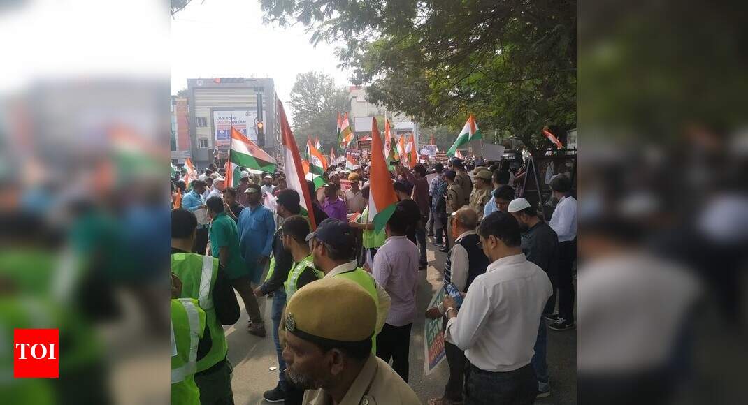 Anti-CAA protest in Hyderabad; hundreds take out march | India News ...