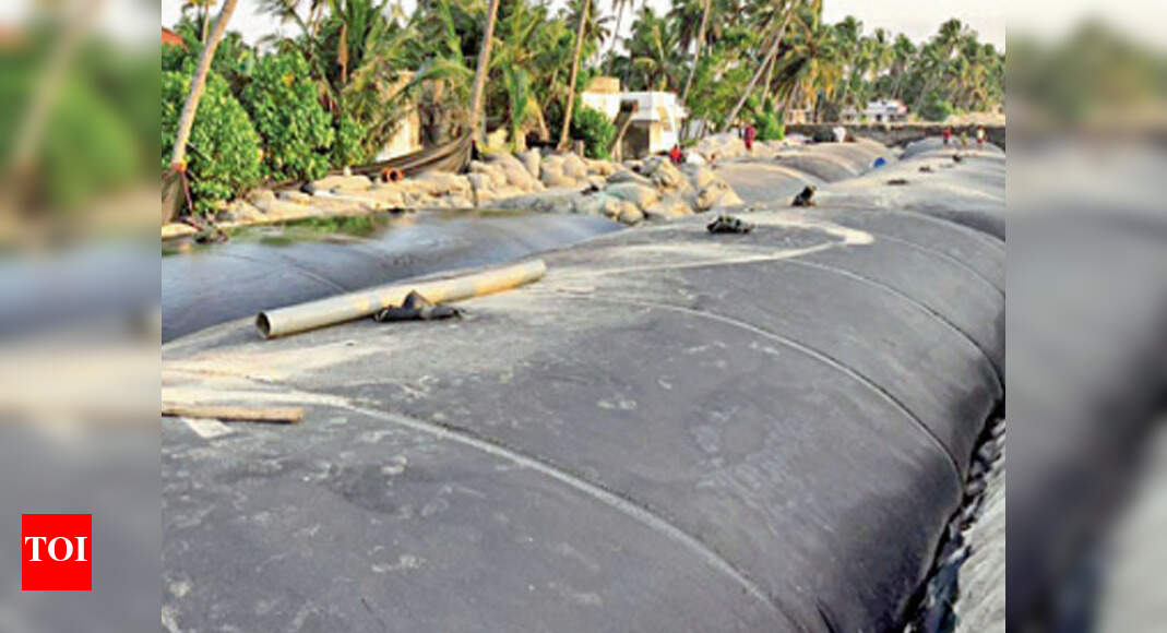 Kerala: Sand scarcity stalls geotube works | Kochi News - Times of India