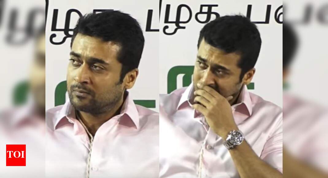 Suriya turns emotional and cries on stage, fans feel heartbroken ...