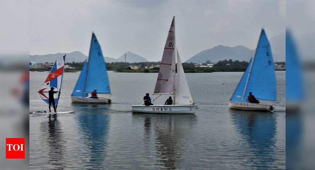 When the sails unfurled at Kurichi lake | Coimbatore News - Times of India
