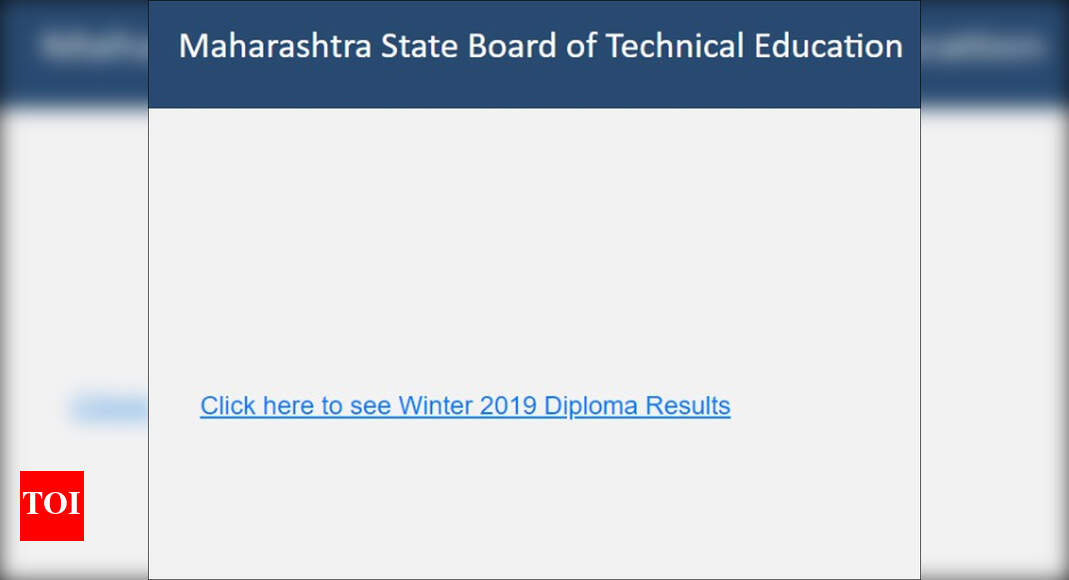 MSBTE Result: MSBTE winter result 2019 released @msbte.org.in; Direct ...