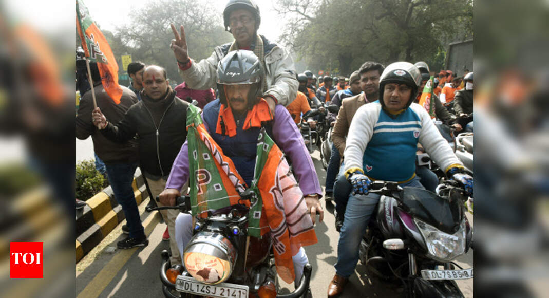 Delhi assembly elections: BJP bike rally over ‘misuse’ of youth | Delhi ...