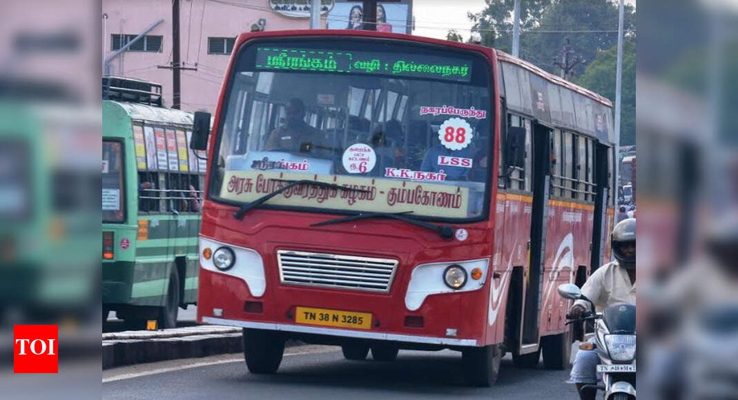 Five new low-floor red buses launched in Trichy | Trichy News - Times ...