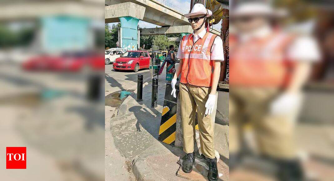 Police-mannequin on duty, keep an eye out | Bengaluru News - Times of India