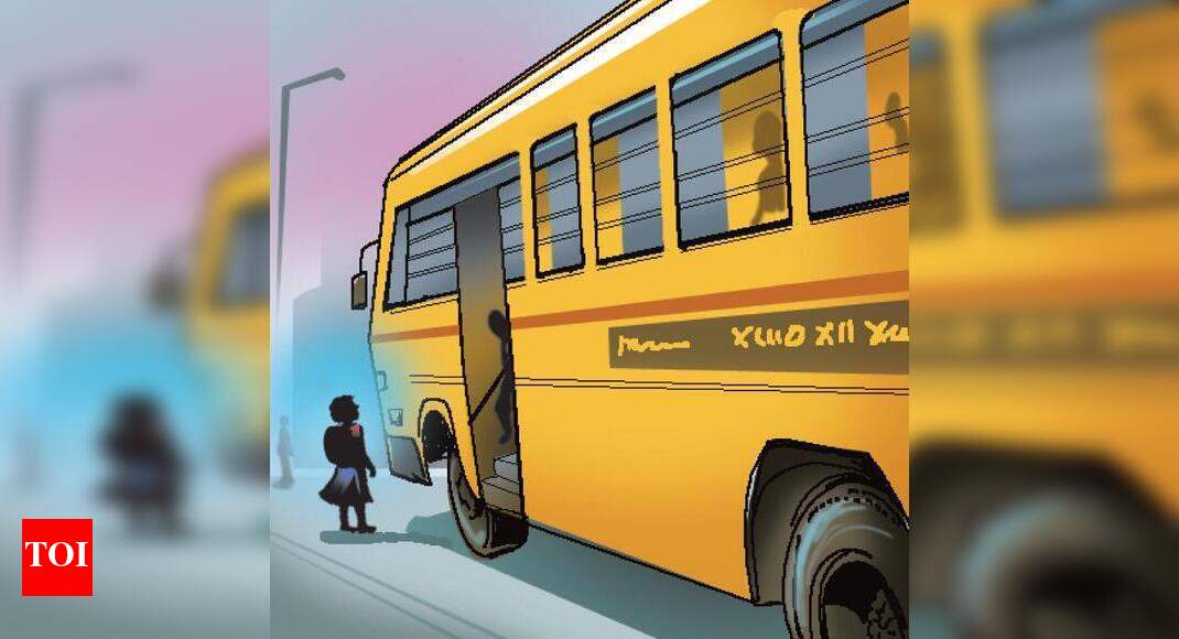 Men on bike hurl crude bomb on school bus, flee | Prayagraj News ...