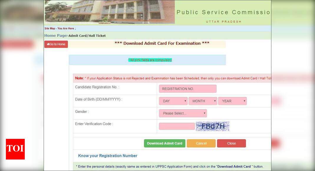 UPPSC Computer Operator Grade 'B' / Programmer Typing Test Admit Card ...