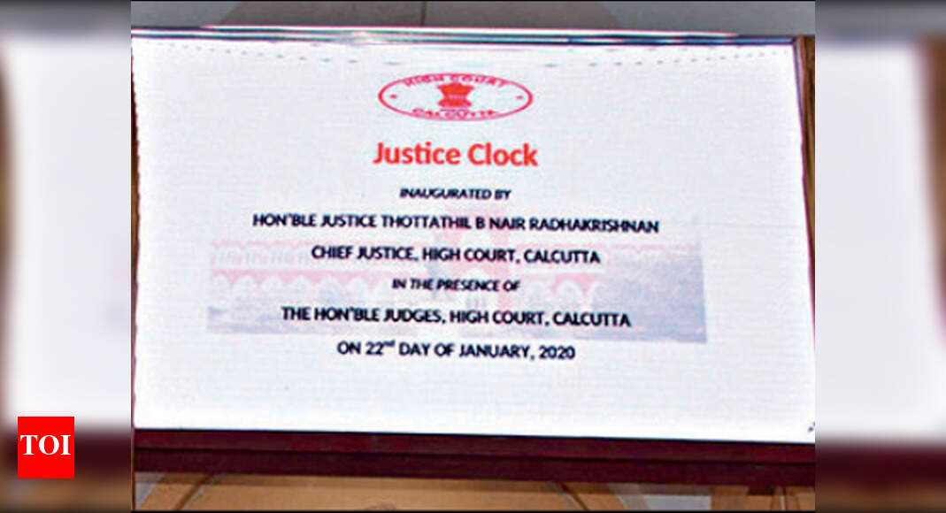 Justice Clock unveiled in Calcutta High Court | Kolkata News - Times of ...
