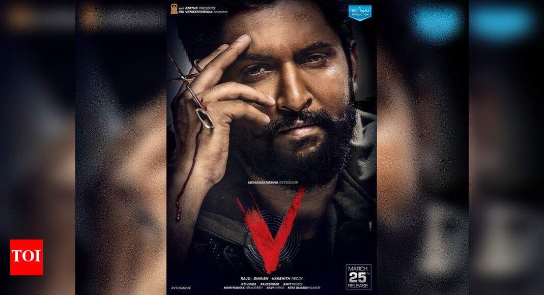 Nani's shocking and intense first-look from 'V' | Telugu Movie News ...