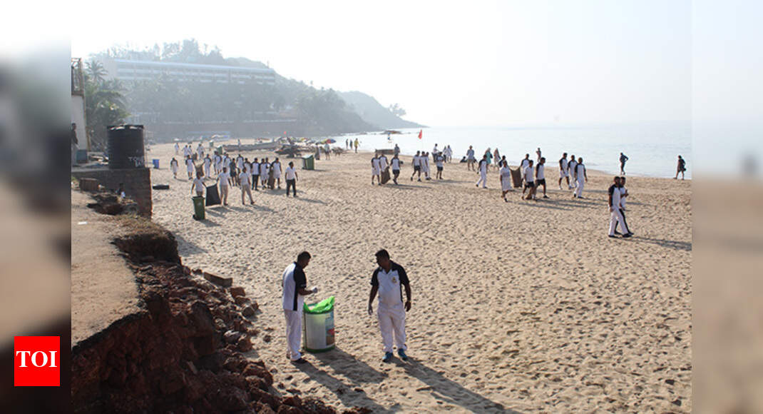 Indian coast guard, police and locals get together for beach cleanup ...