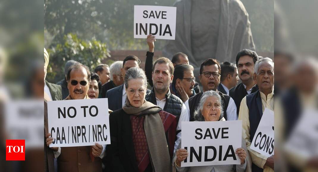 Leaders of 14 opposition parties wear black arm bands during President ...