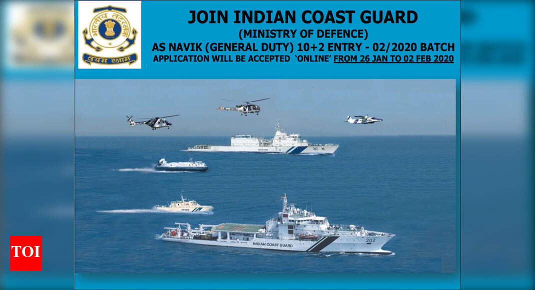 Coast Guard Navik DB 02/2020 Batch application process closing today ...