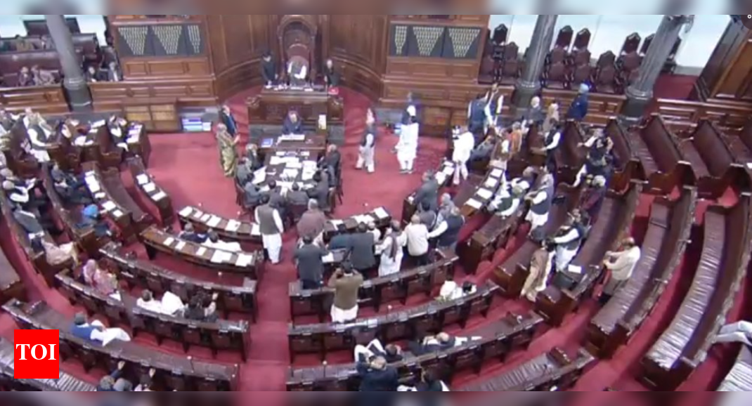 Rajya Sabha Again Adjourned Amid Protests By Opposition Parties India