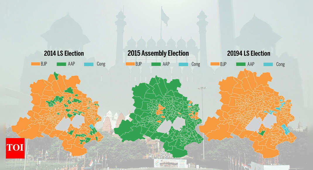 Delhi elections: Story of the capital’s flip-flops in 9 maps | Delhi ...