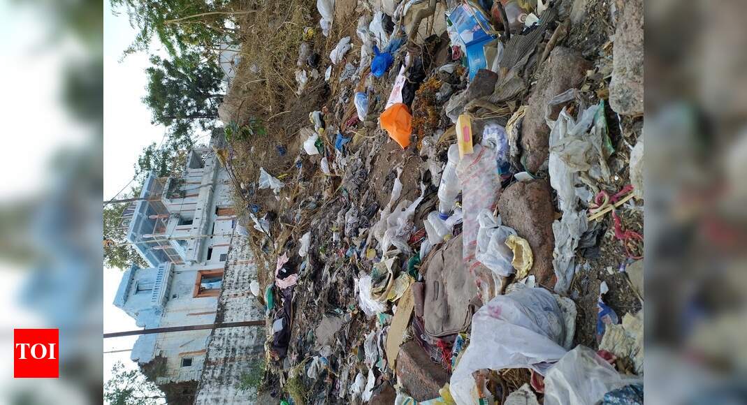 Garbage front of temple - Times of India