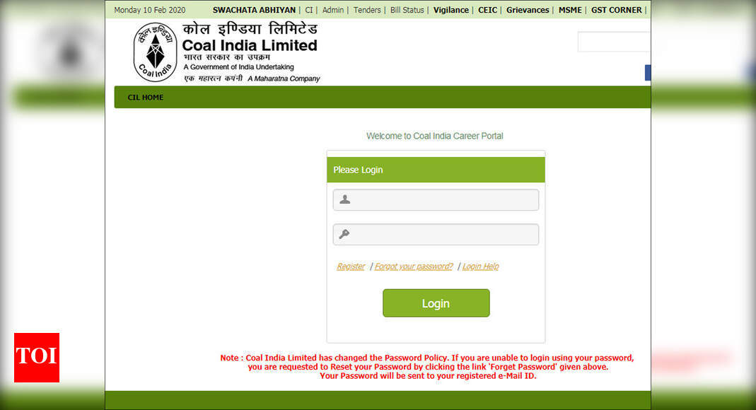 Coal India Admit Card: Coal India Management Trainee 2020 Admit Card ...