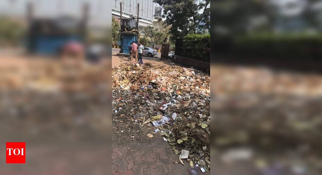 Accumulated garbage in BKC - Times of India