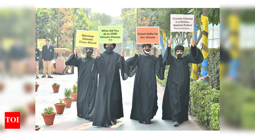 A show on climate change by students of Noida | Delhi News - Times of India