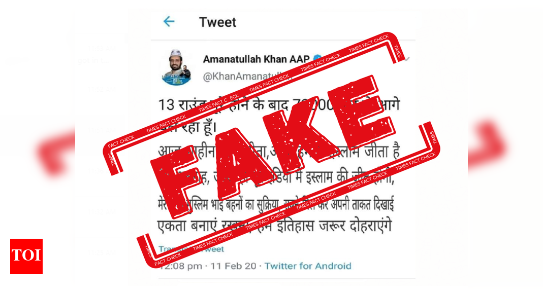 FAKE ALERT: AAP MLA Amanatullah Khan did not say 'Islam will win across ...