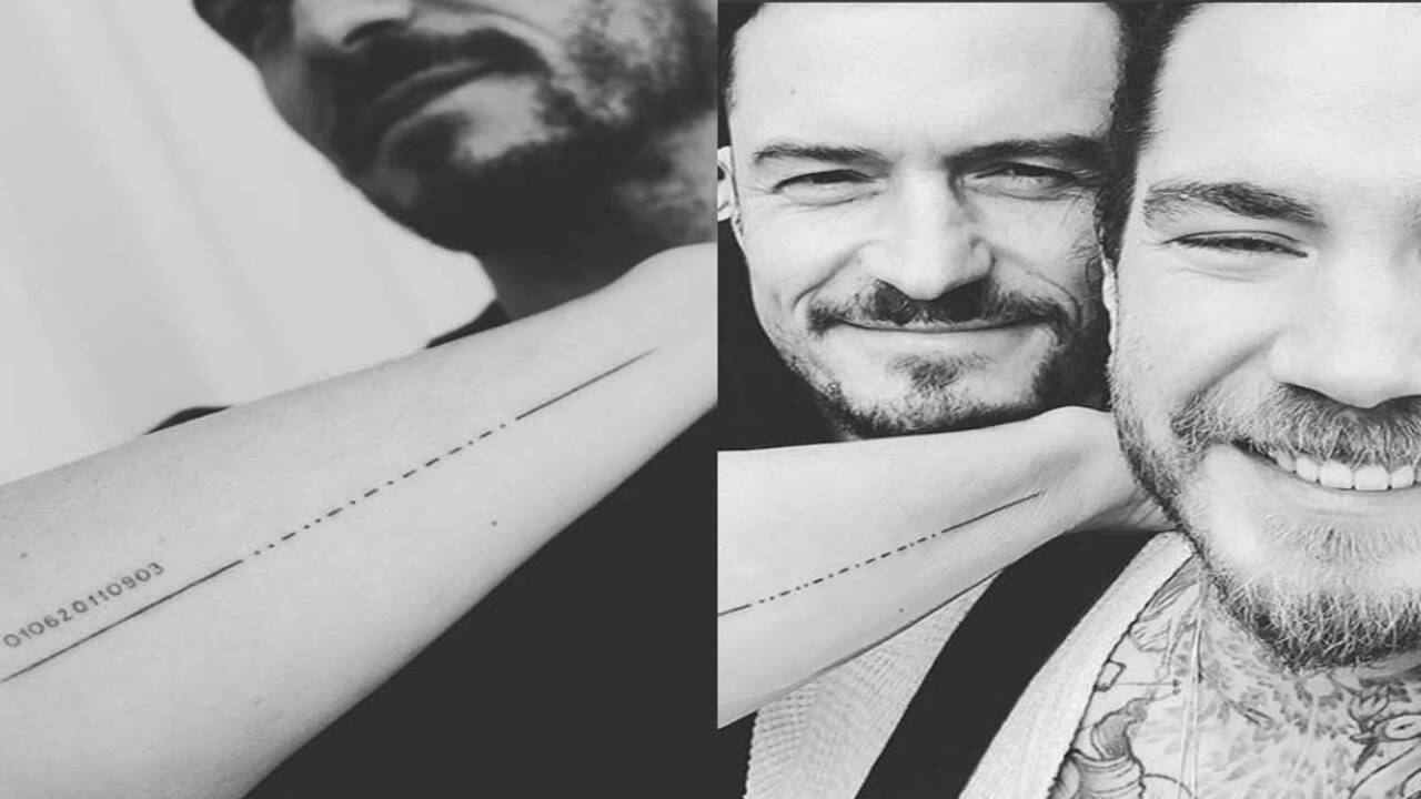 Orlando Bloom Band Tattoos Orlando Bloom Misspells Son's Name In New