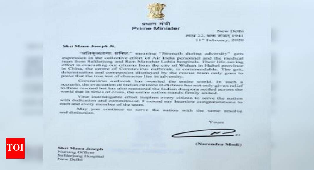Coronavirus: Letters of appreciation signed by PM given to Air India ...