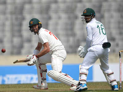 One-off Test, Day 1: Ervine ton keeps Zimbabwe on par with Bangladesh ...