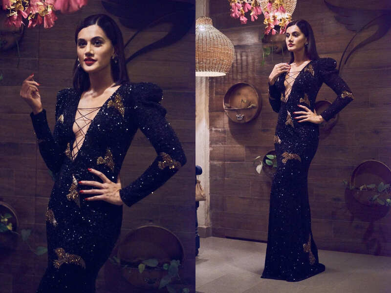 Taapsee Pannu just wore a very risque dress with a plunging neckline ...