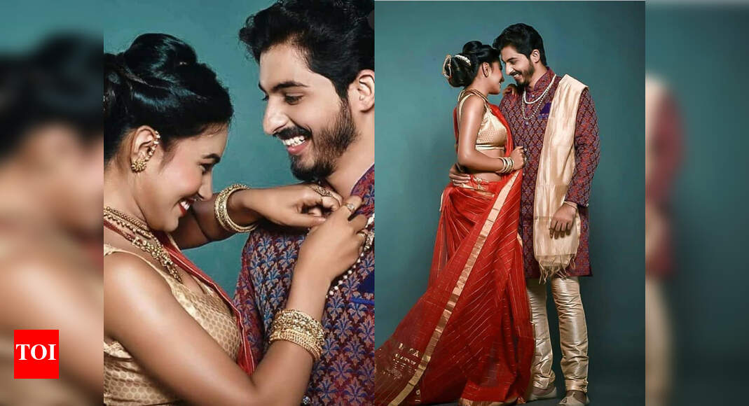 TV actors Nikhil Chavan and Purva Shinde pose for a photoshoot; fans request them to get married ...