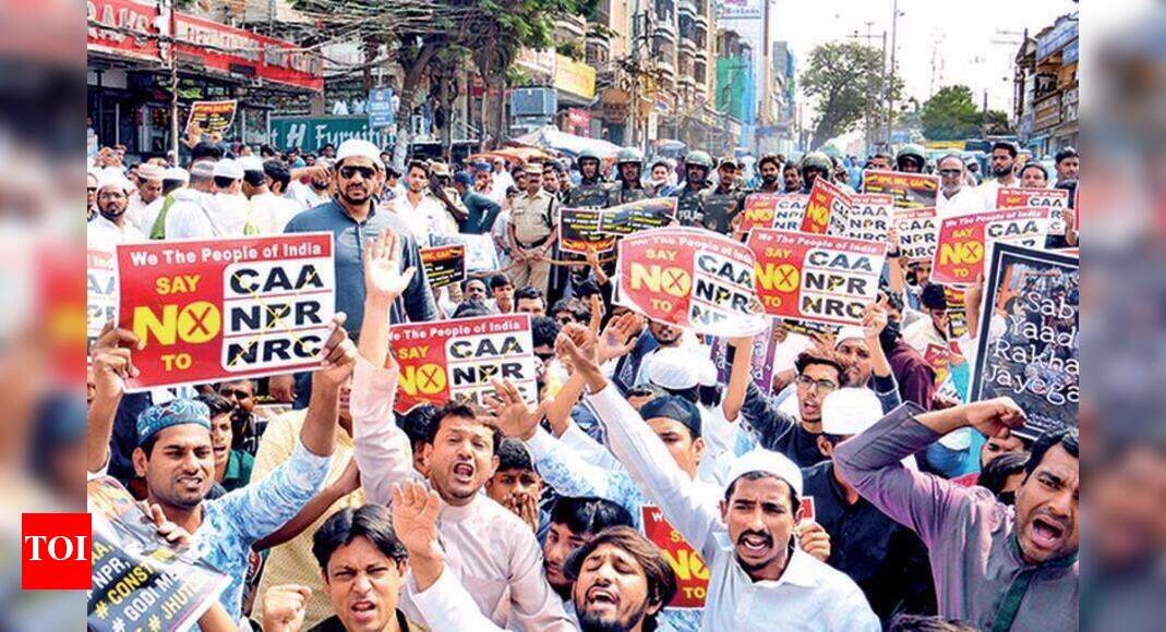 After Friday prayers, protests in Old City | Hyderabad News - Times of ...