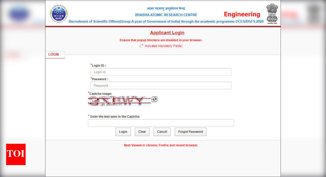 BARC OCES Admit Card 2020 released @barconlineexam.in - Times of India