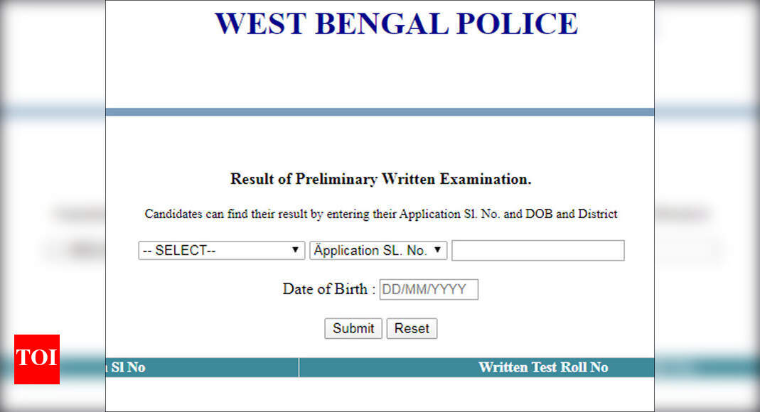 WBP SI Result: West Bengal Police Exam SI Prelims result announced ...