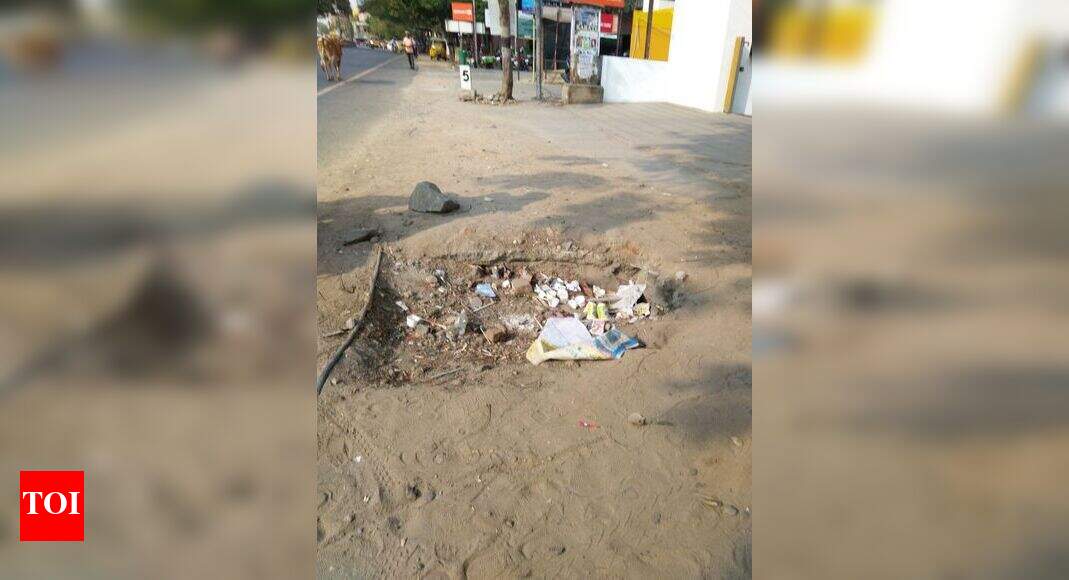 improperly laid rainwater pits - Times of India