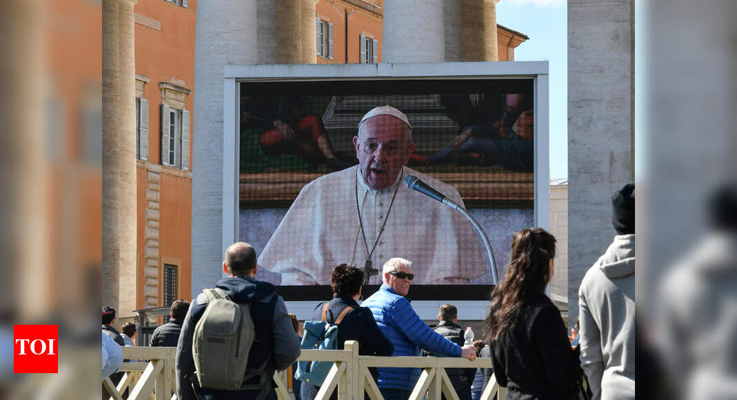 Pope voices support for virus victims in livestream message - Times of ...