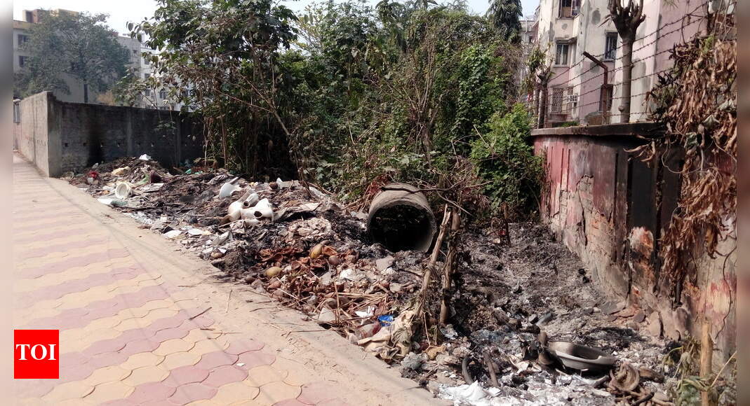 Garbage accumulation beside the road in Ajoynagar! - Times of India