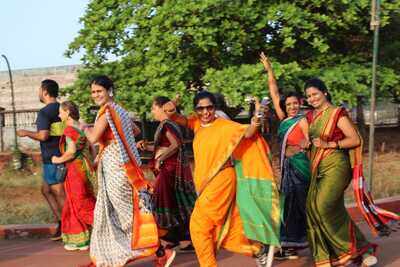 Sari run and walk saw over 180 women in Fatorda | Events Movie News ...