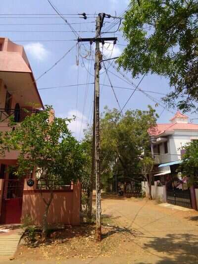 Damaged electric post - Times of India