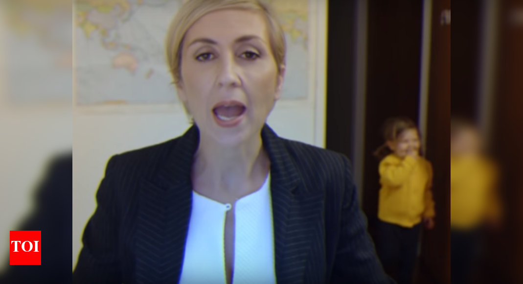 Watch The Viral Bbc Dad Videos Parody With A Mom Is Even More Hilarious Times Of India