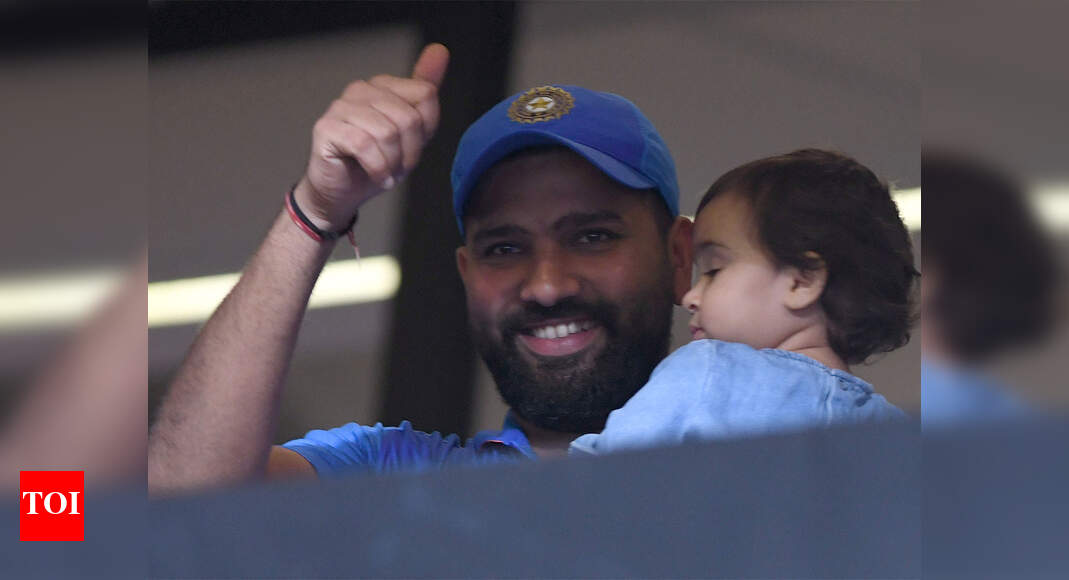 'Coach' Rohit Sharma gives daughter Samaira batting lesson | Cricket ...