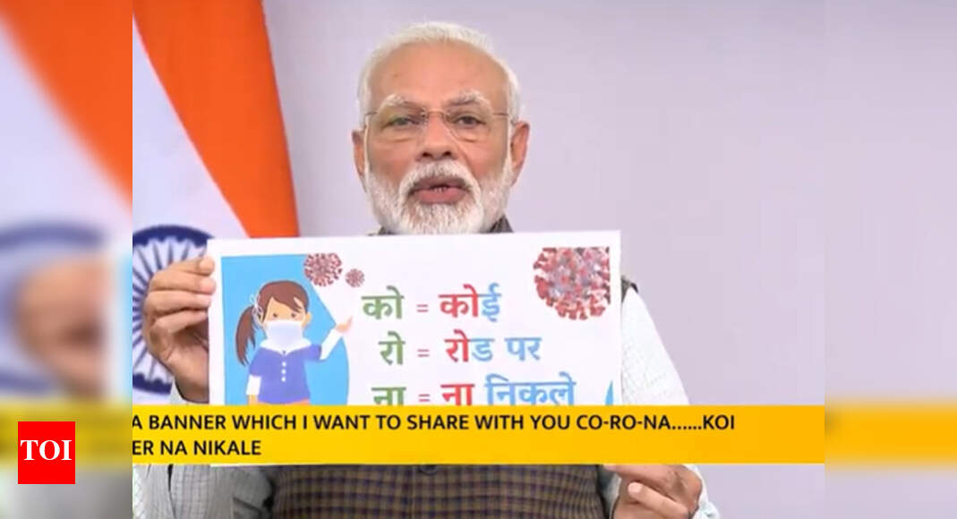 'Corona means...': PM Modi shows creative poster urging people to stay ...