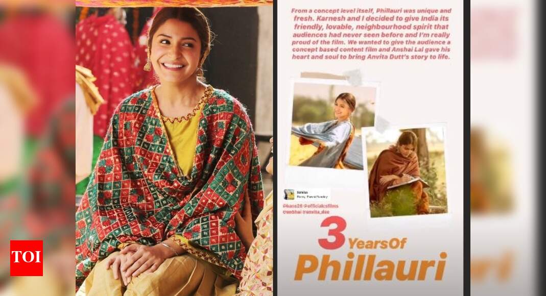 '3 years of Phillauri': It was unique and fresh and I'm really proud of ...