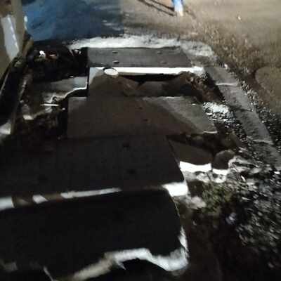 Footpath in bad condition - Times of India